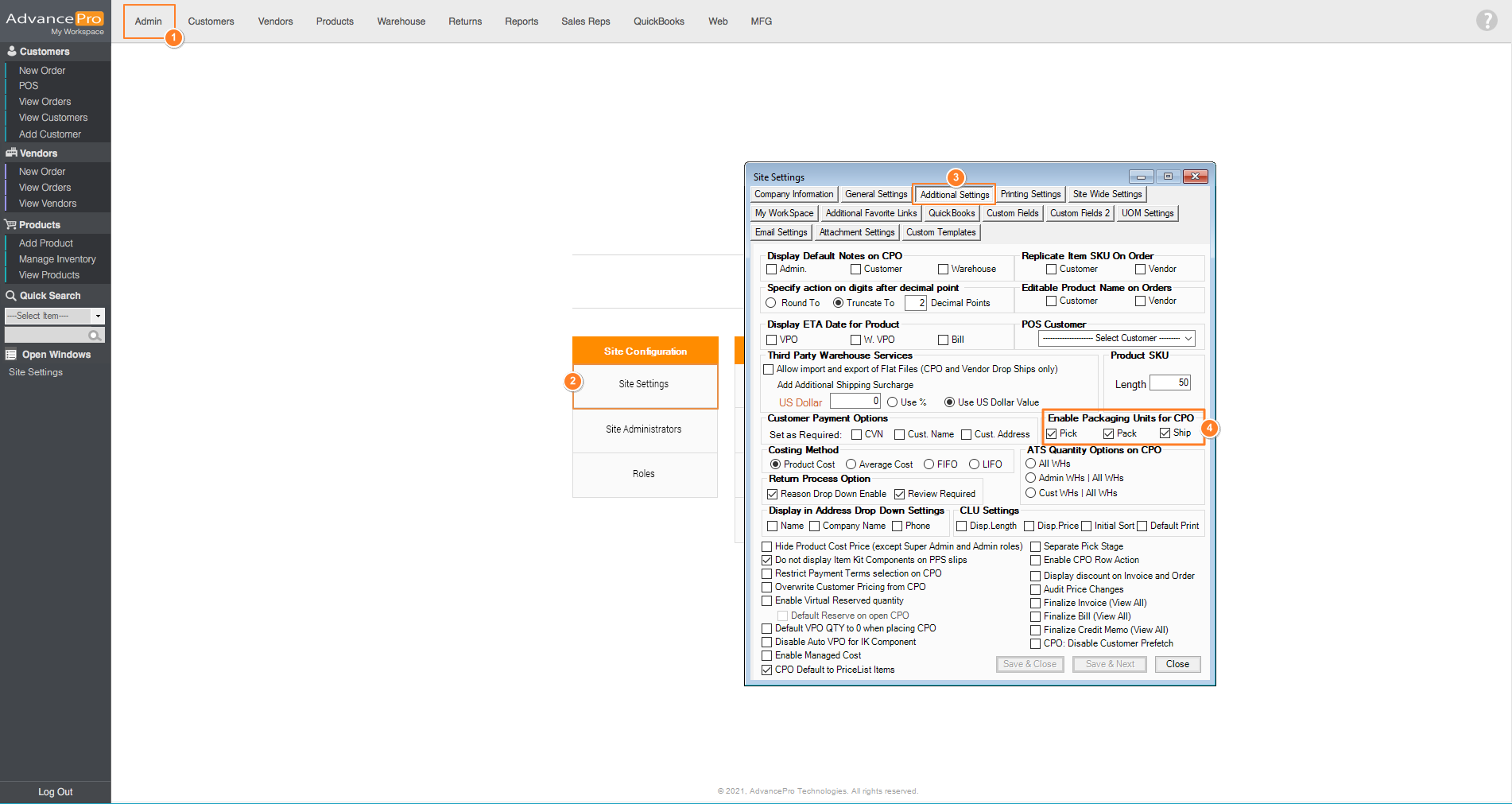 How to use packout feature